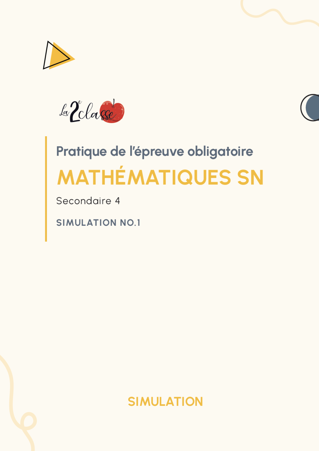Simulation examen du ministère 2026 | Primaire et secondaire | La 2e Classe