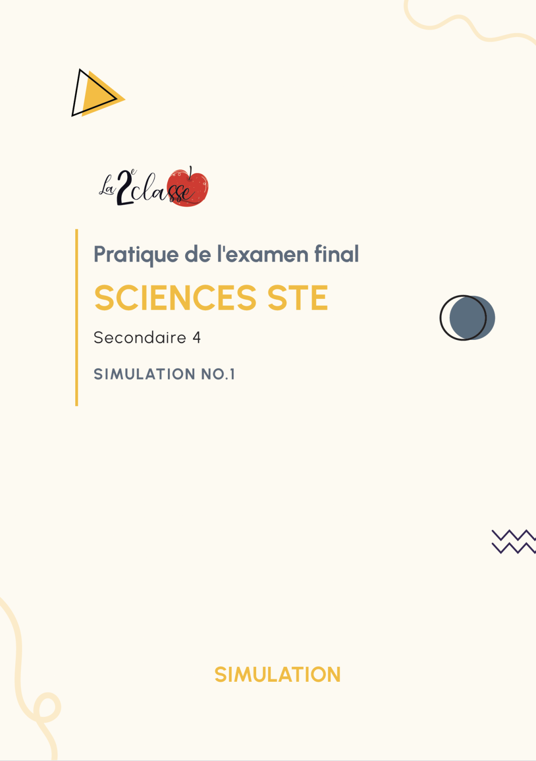 Simulation examen du ministère 2026 | Primaire et secondaire | La 2e Classe